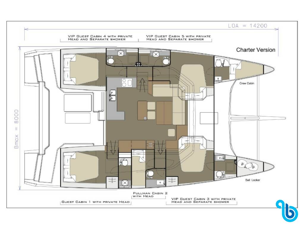 Catamarán Dufour Catamaran 48 5c+5h "Sonia" is located in :marina ...