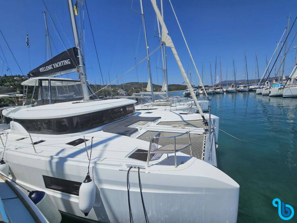 Catamaran Lagoon 46 "KAYIAN" is located in Lefkas Marina Nikiana ...
